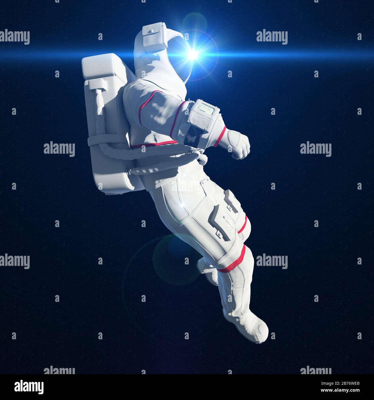Astronaut in space, computer illustration Stock Photo - Alamy