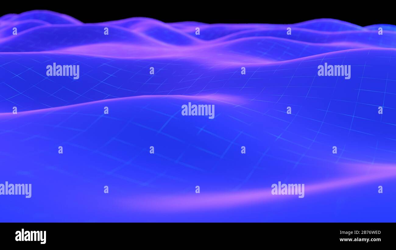 Digital landscape, computer illustration Stock Photo - Alamy