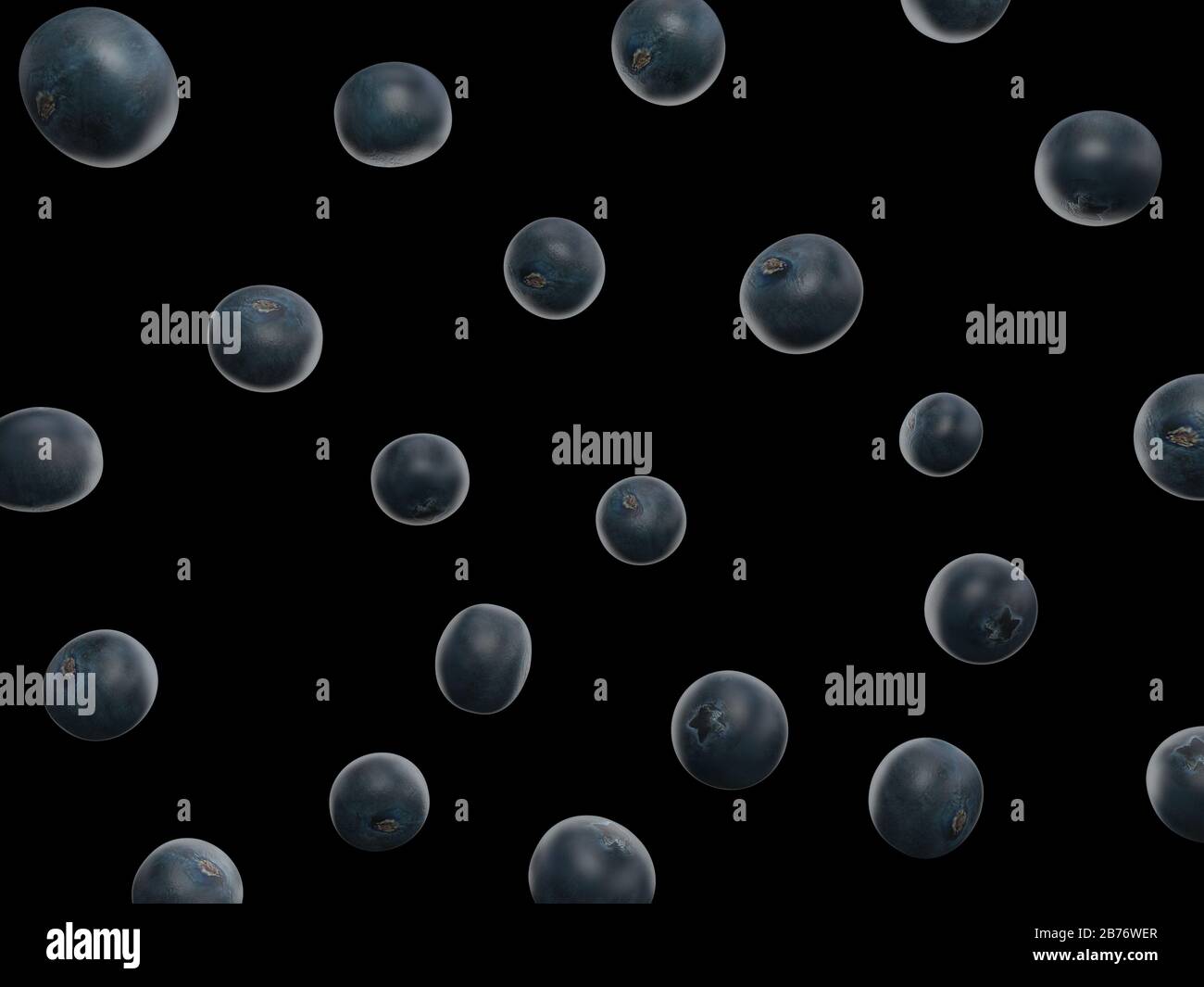 Blueberries, computer illustration Stock Photo - Alamy