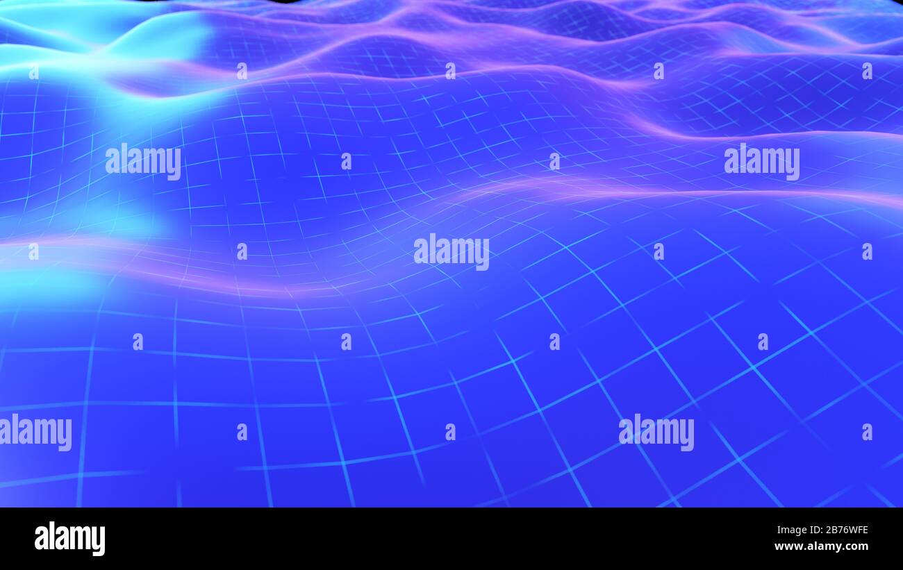 Digital landscape, computer illustration Stock Photo - Alamy