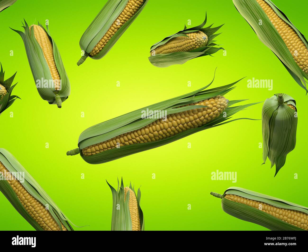 Corn on the cob, computer illustration Stock Photo - Alamy