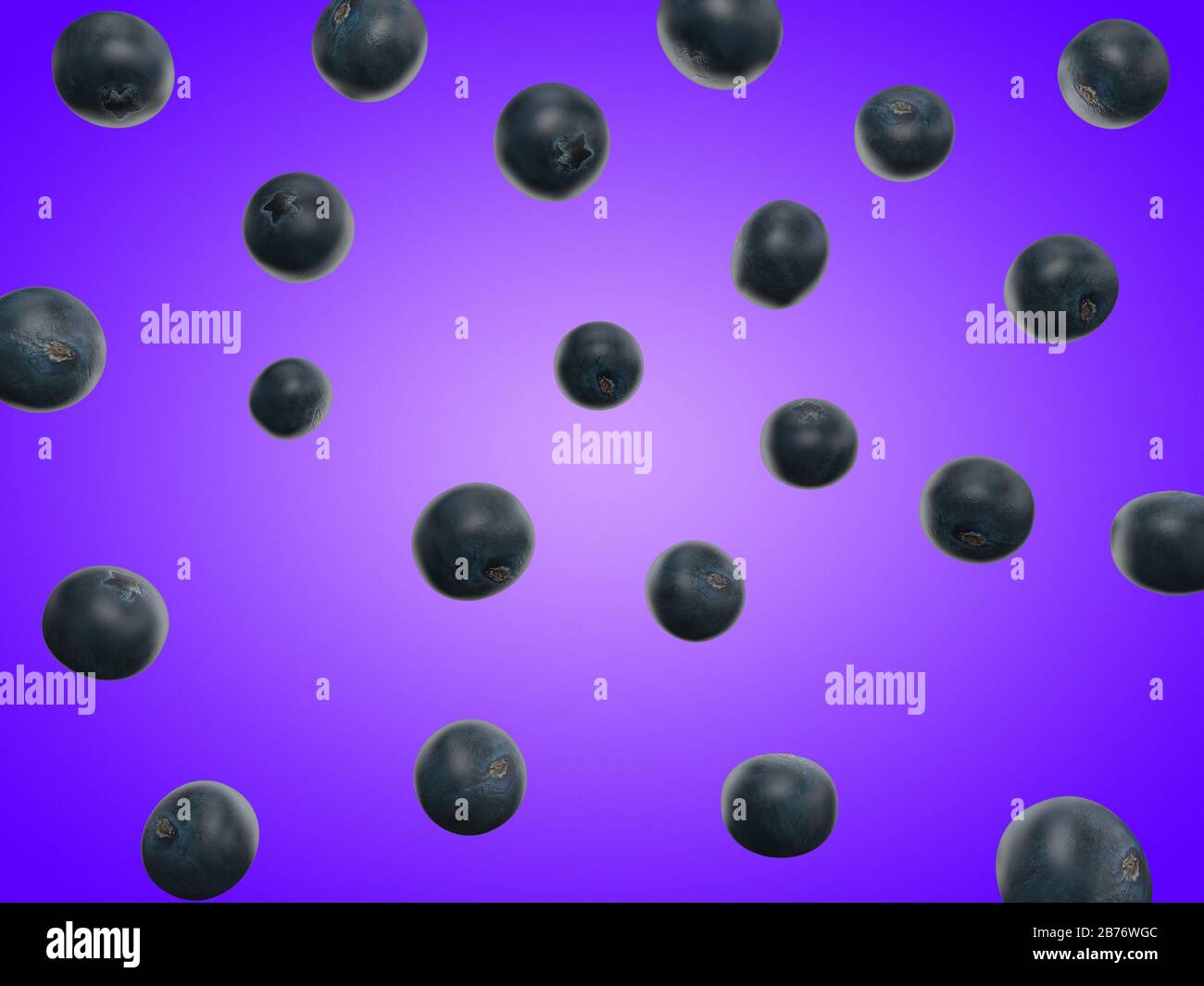 Blueberries, computer illustration Stock Photo - Alamy