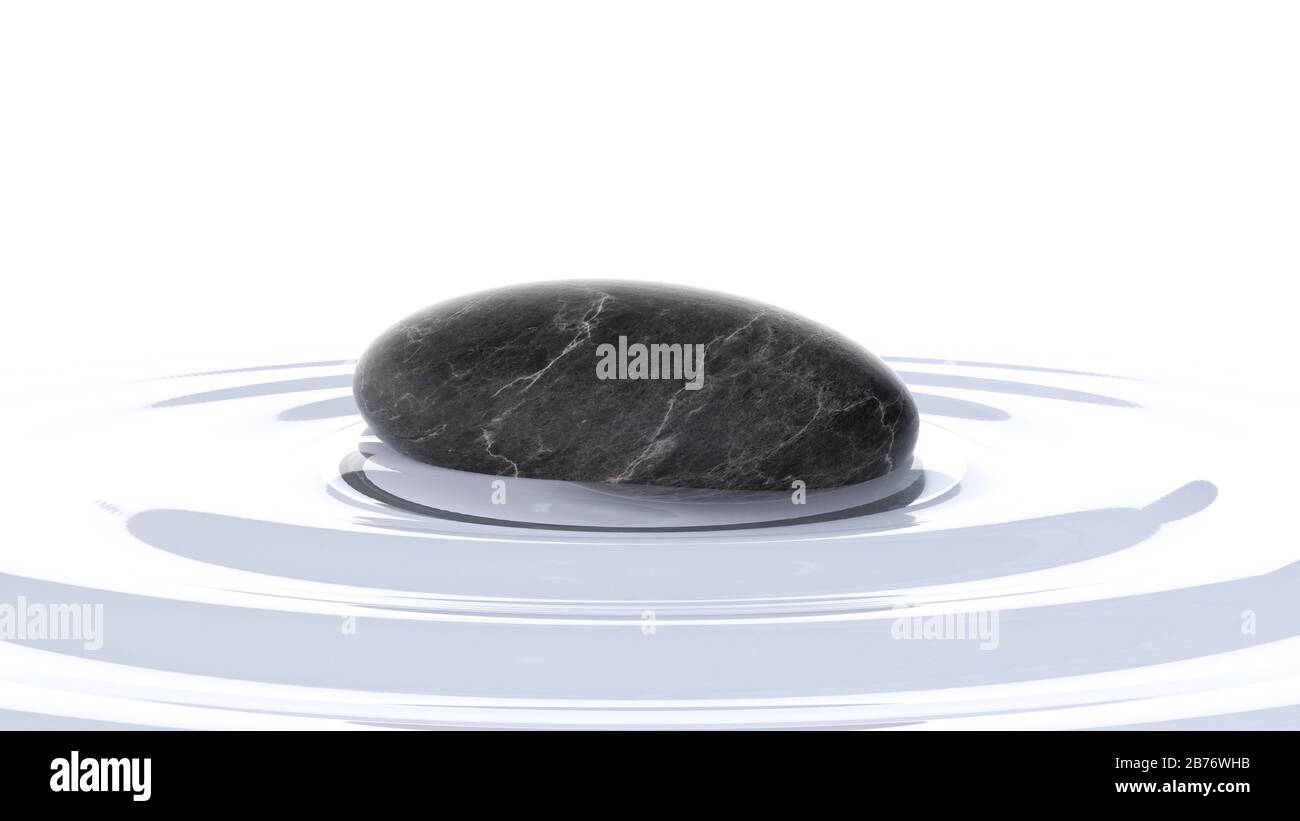 Floating stone, computer illustration Stock Photo - Alamy