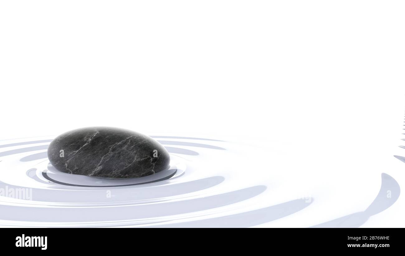 Floating stone, computer illustration Stock Photo - Alamy