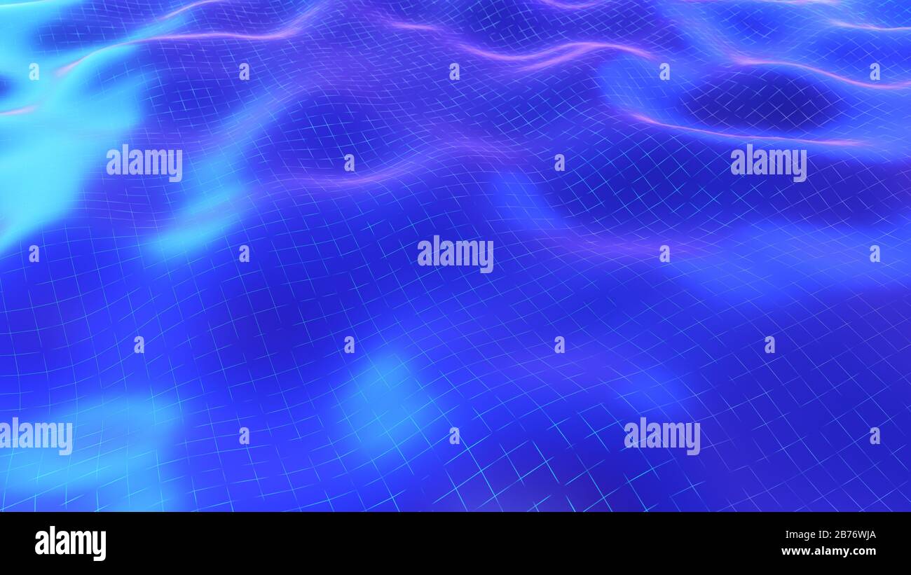 Digital landscape, computer illustration Stock Photo - Alamy