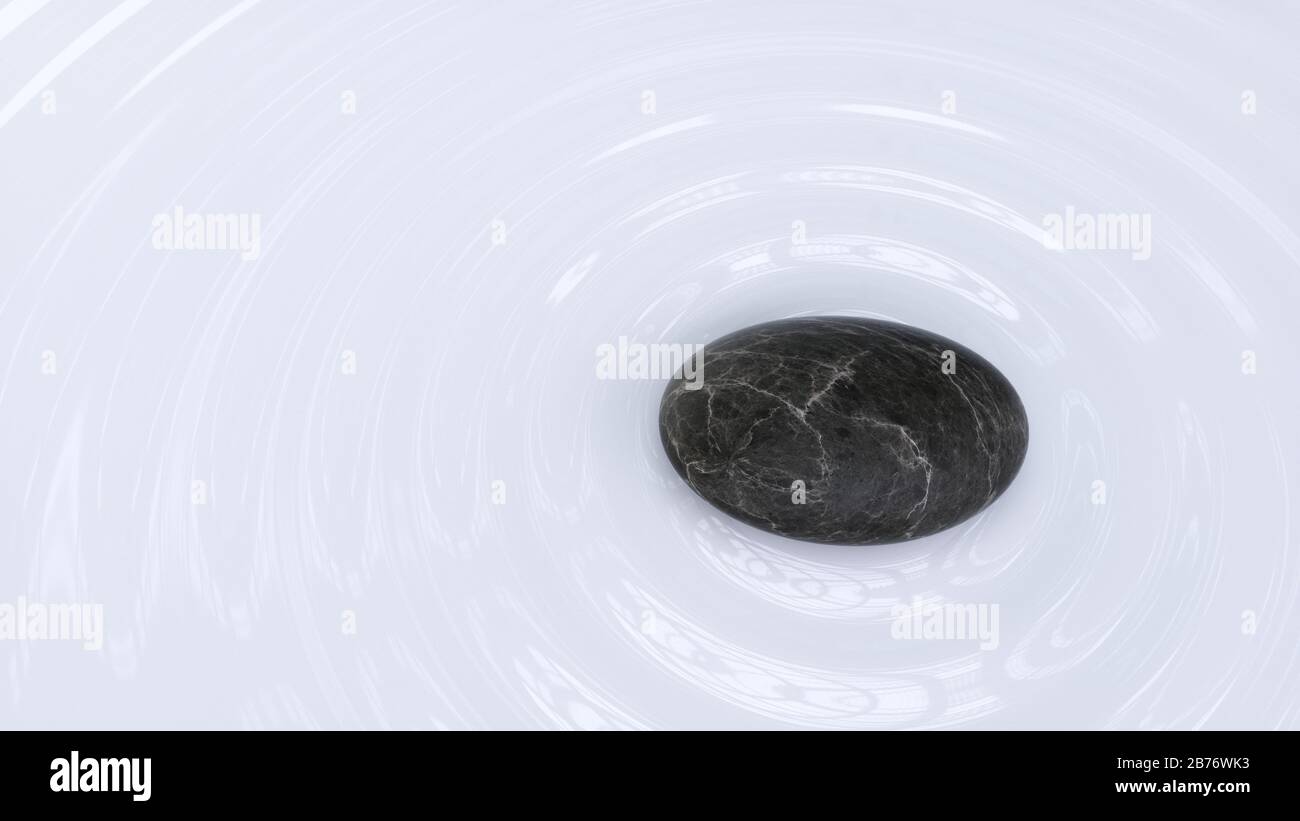 Floating stone, computer illustration Stock Photo - Alamy