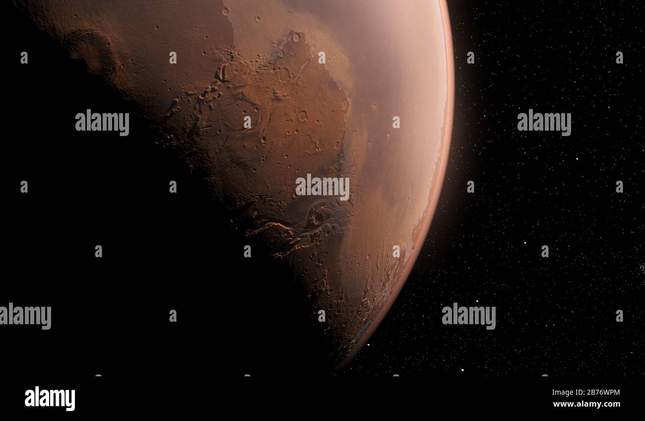 Mars from space, computer illustration Stock Photo - Alamy