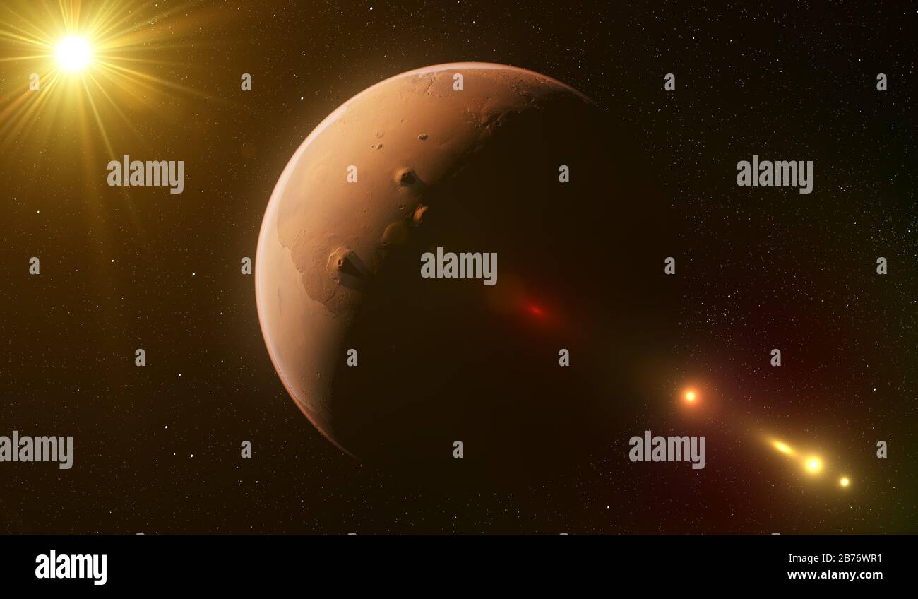 Mars from space, computer illustration Stock Photo - Alamy