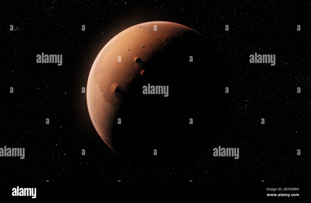 Mars from space, computer illustration Stock Photo - Alamy