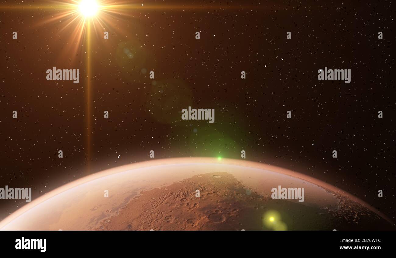 Mars from space, computer illustration Stock Photo - Alamy