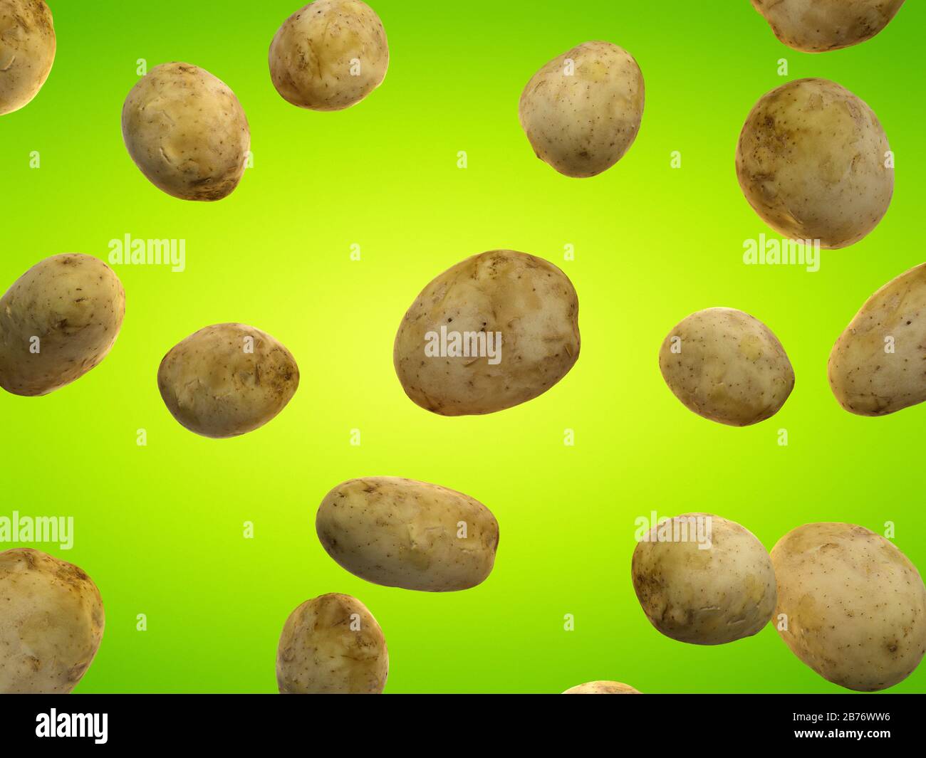Potatoes, computer illustration Stock Photo - Alamy
