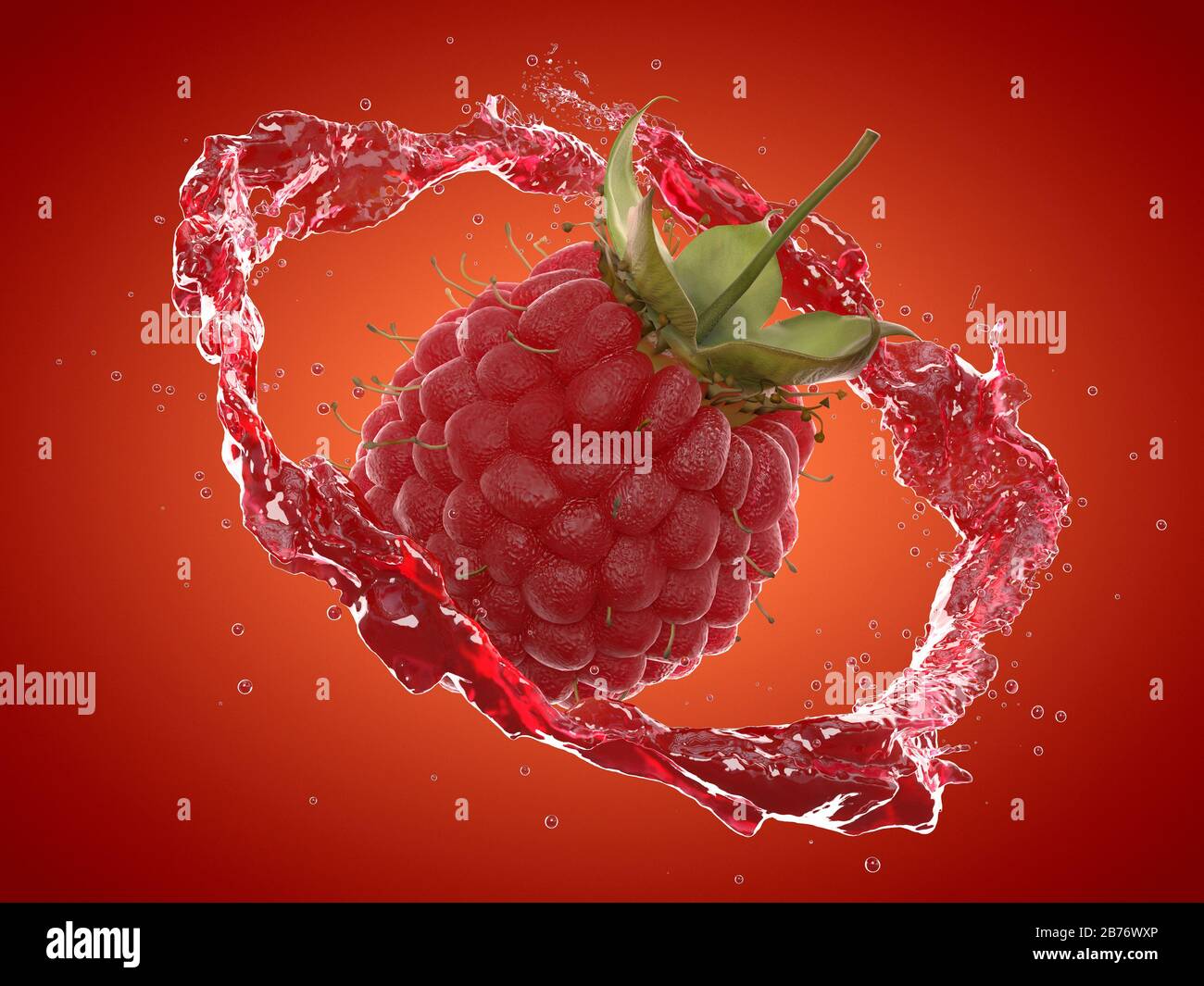 Raspberry splash hi-res stock photography and images - Alamy