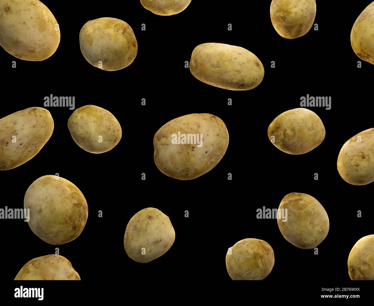 Potatoes, computer illustration Stock Photo - Alamy