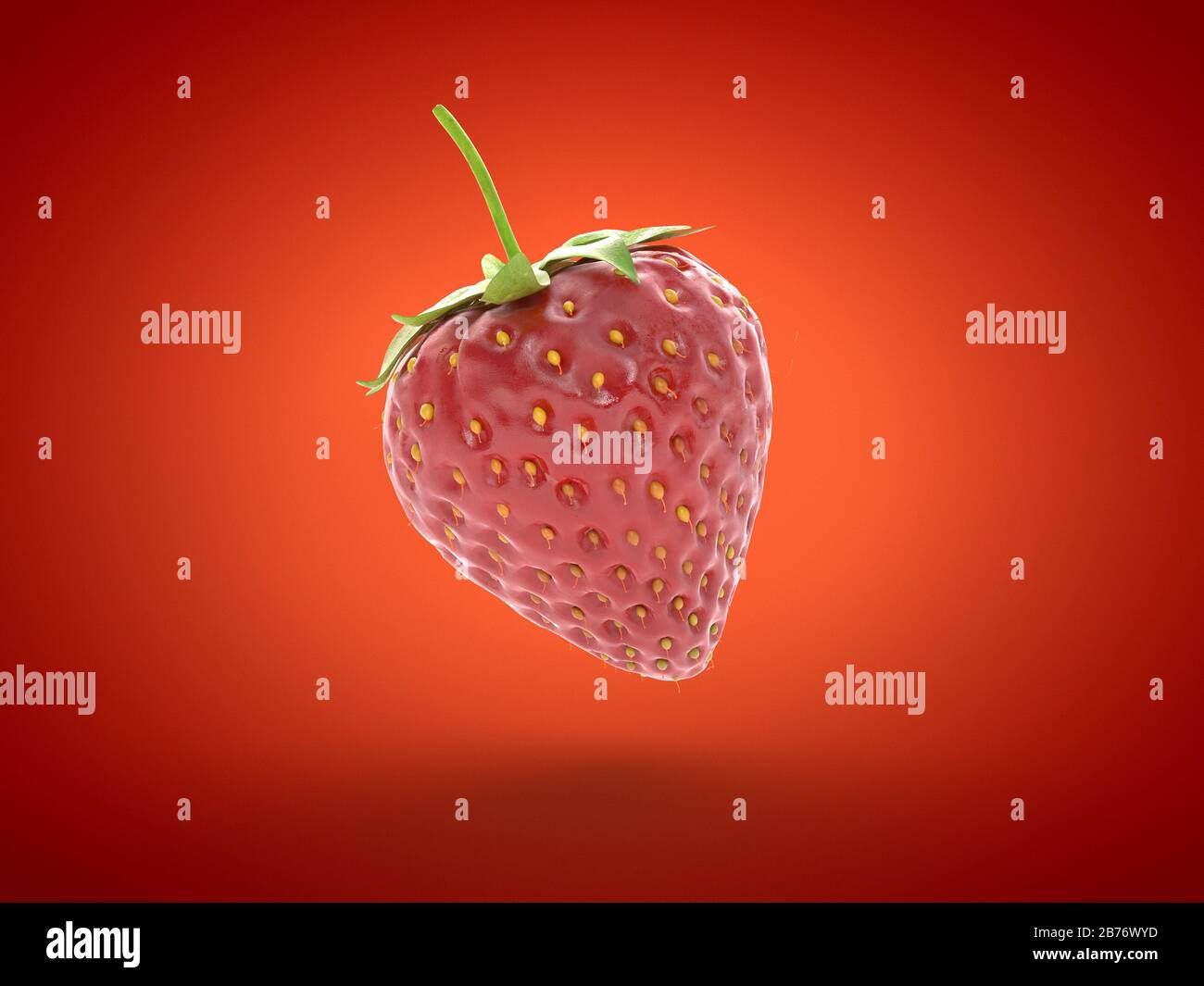 Strawberries, computer illustration Stock Photo - Alamy