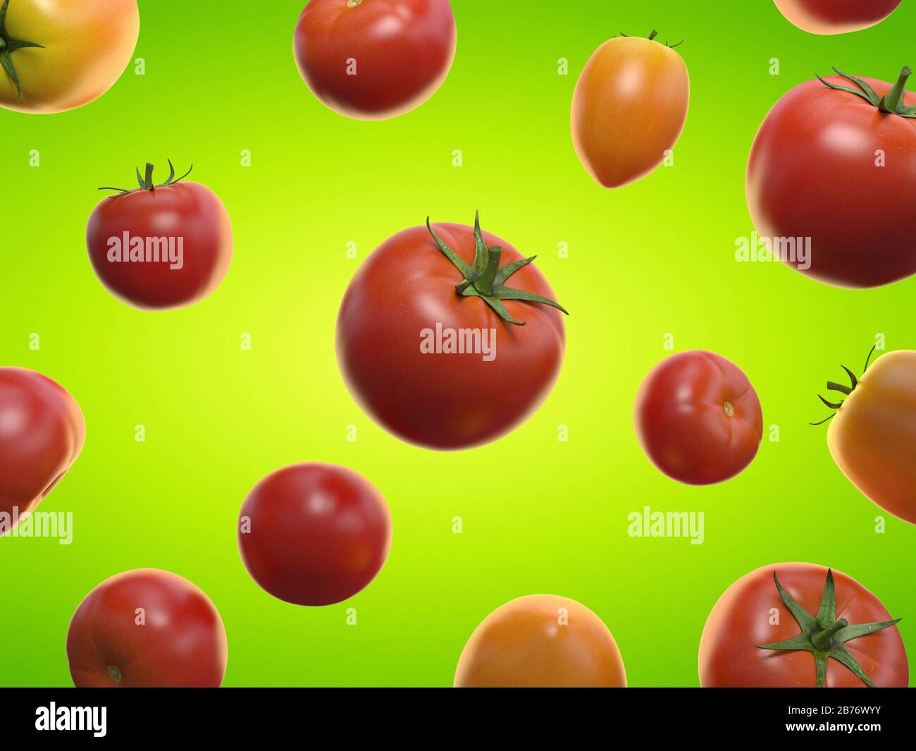 Tomatoes, computer illustration Stock Photo - Alamy