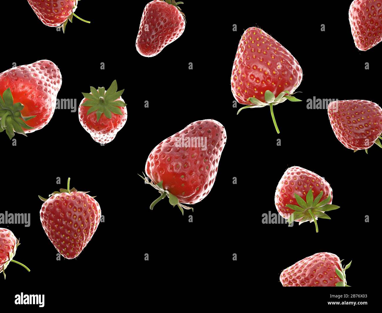 Strawberries, computer illustration Stock Photo - Alamy