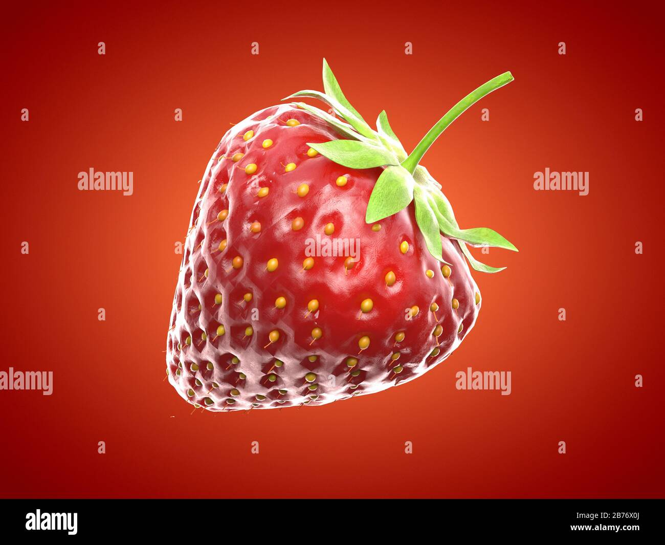 Strawberry, computer illustration Stock Photo - Alamy
