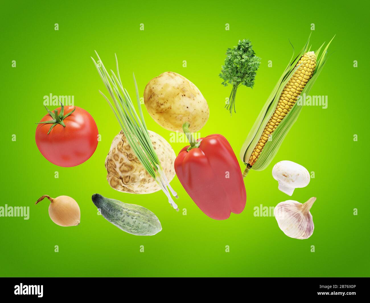 Vegetables, computer illustration Stock Photo - Alamy
