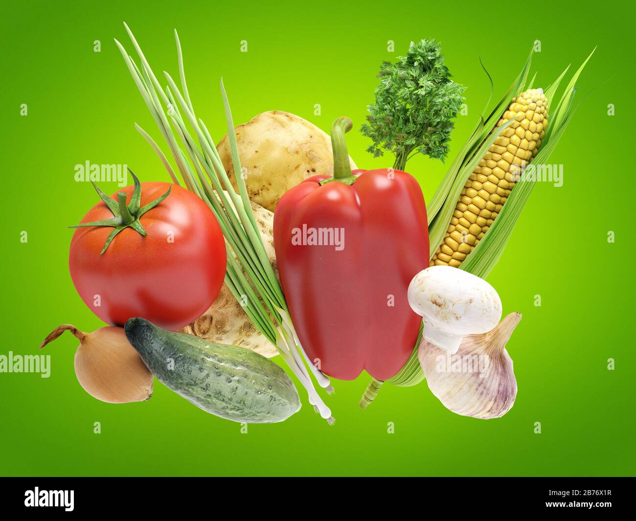 Vegetables, computer illustration Stock Photo - Alamy
