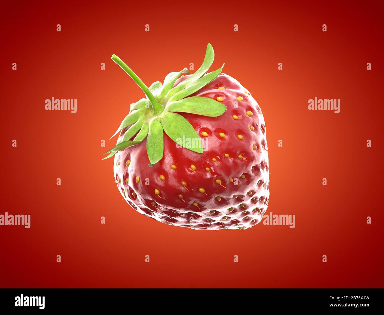 Strawberry, computer illustration Stock Photo - Alamy