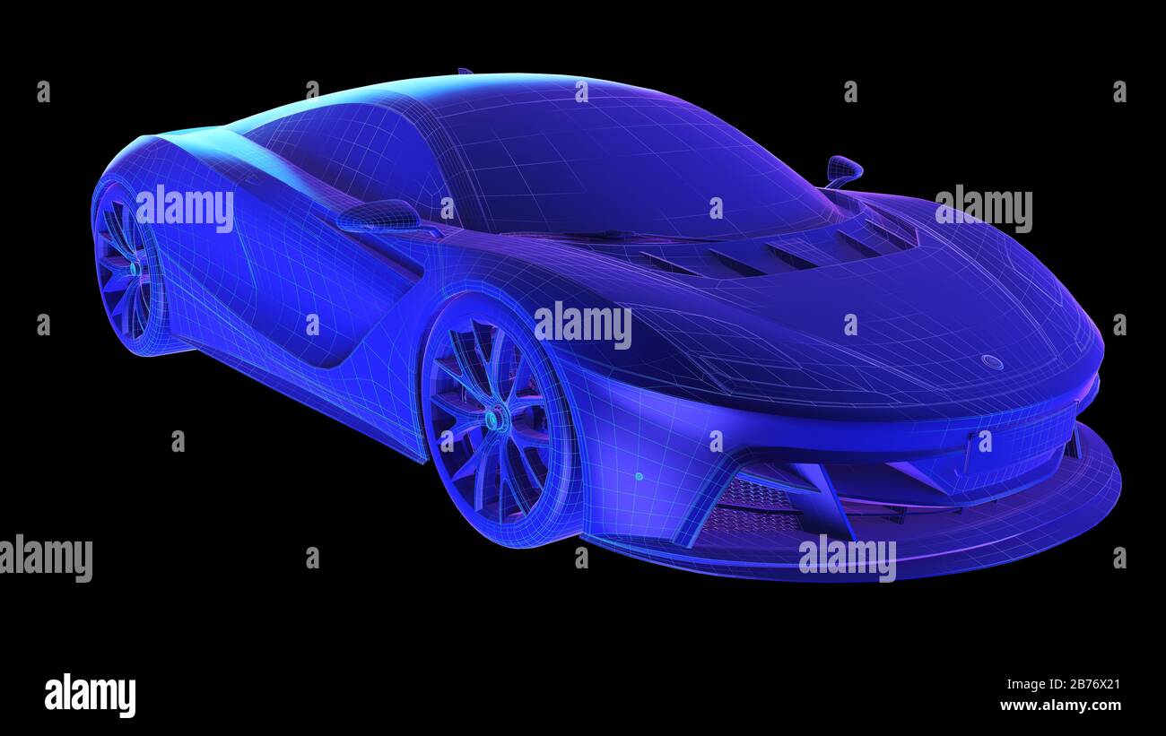 Sports car, computer illustration Stock Photo - Alamy