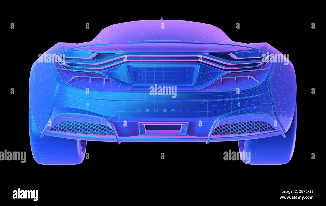 Sports car, computer illustration Stock Photo - Alamy