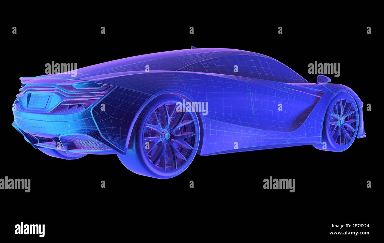 Sports car, computer illustration Stock Photo - Alamy