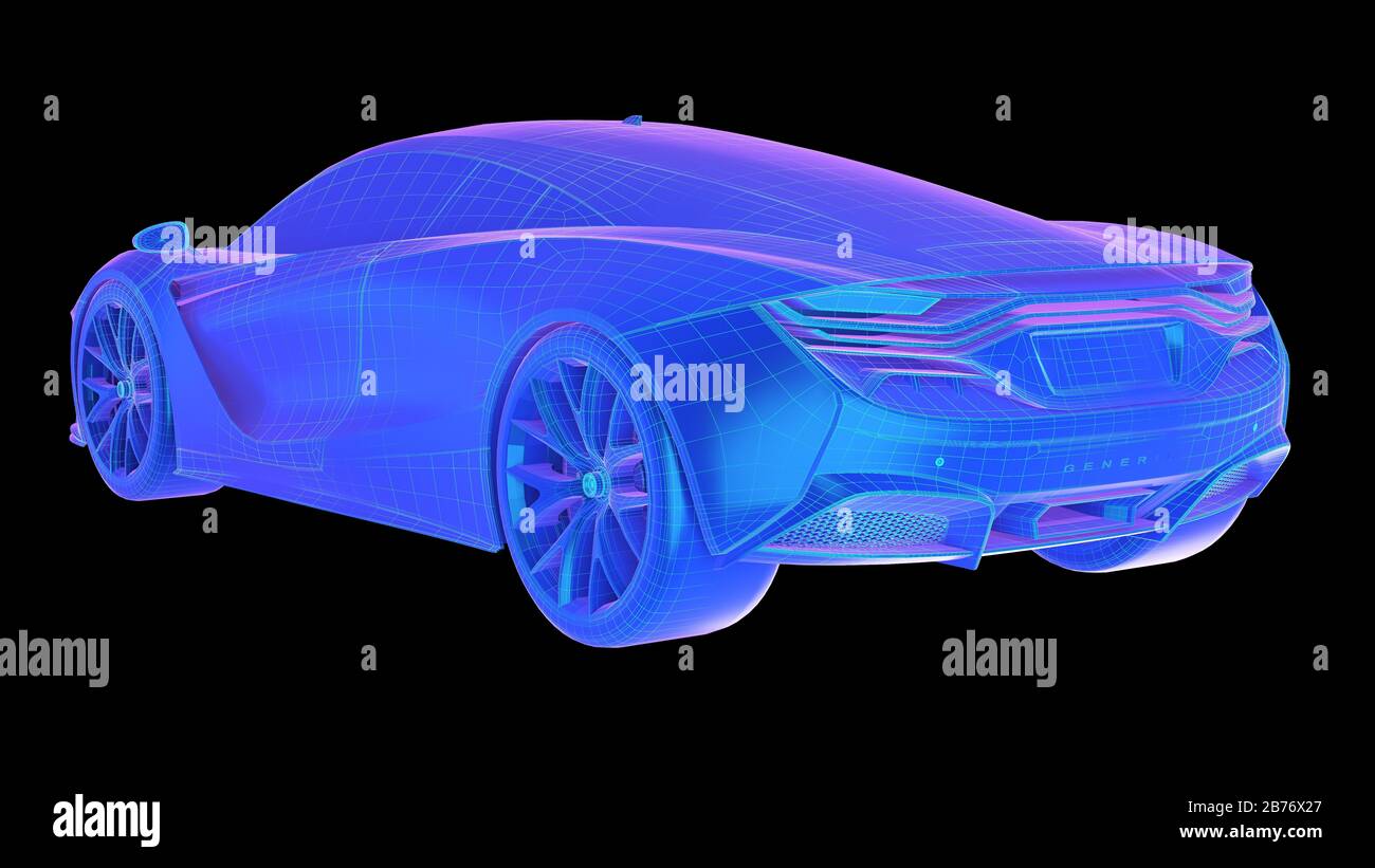 Sports car, computer illustration Stock Photo - Alamy