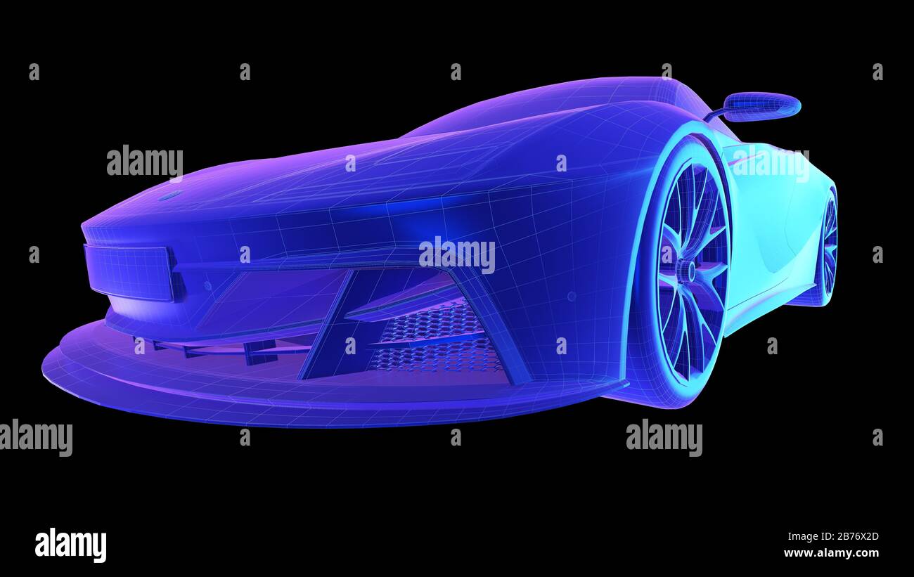Sports car, computer illustration Stock Photo - Alamy