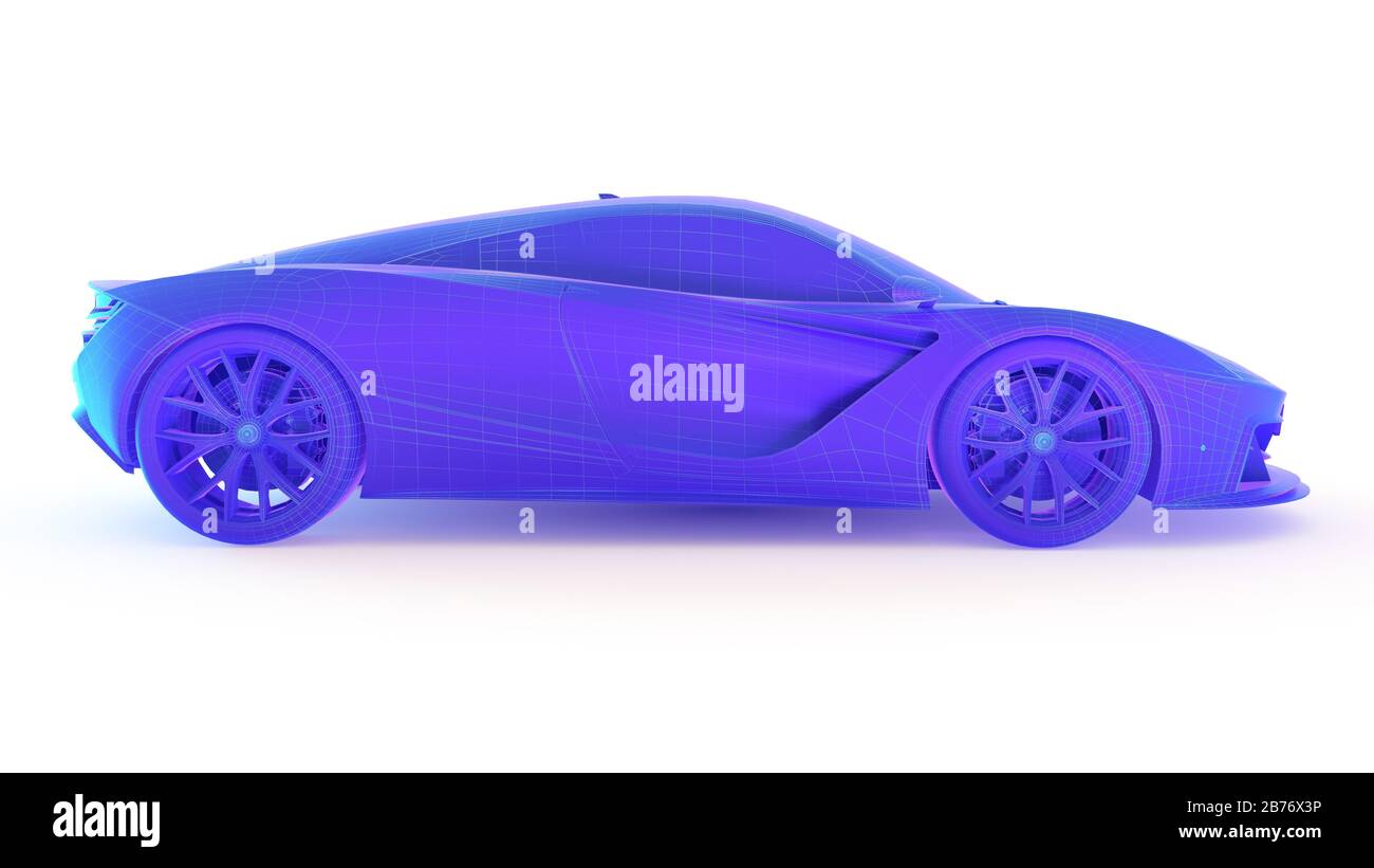 Sports car, computer illustration Stock Photo - Alamy
