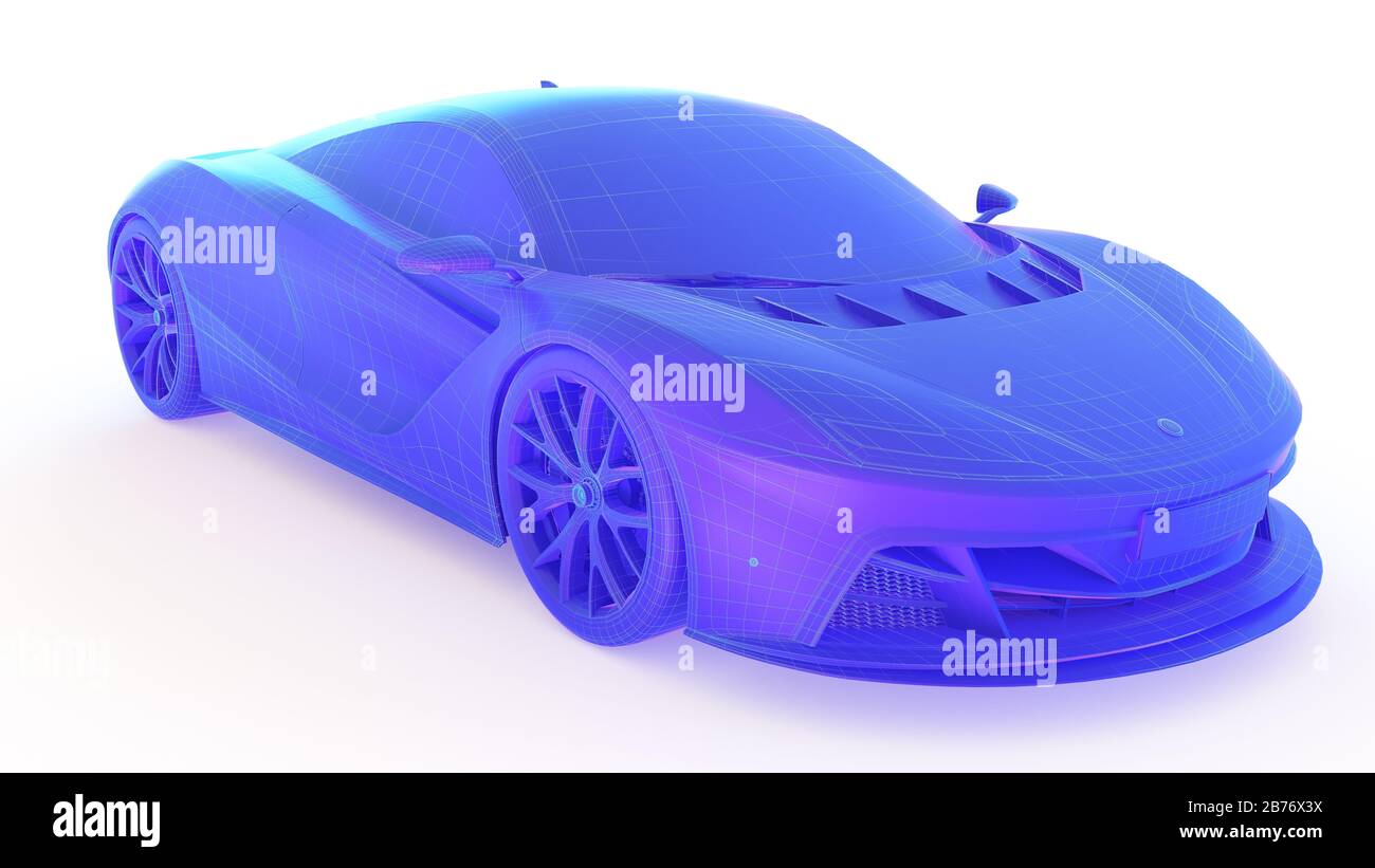 Sports car, computer illustration Stock Photo - Alamy