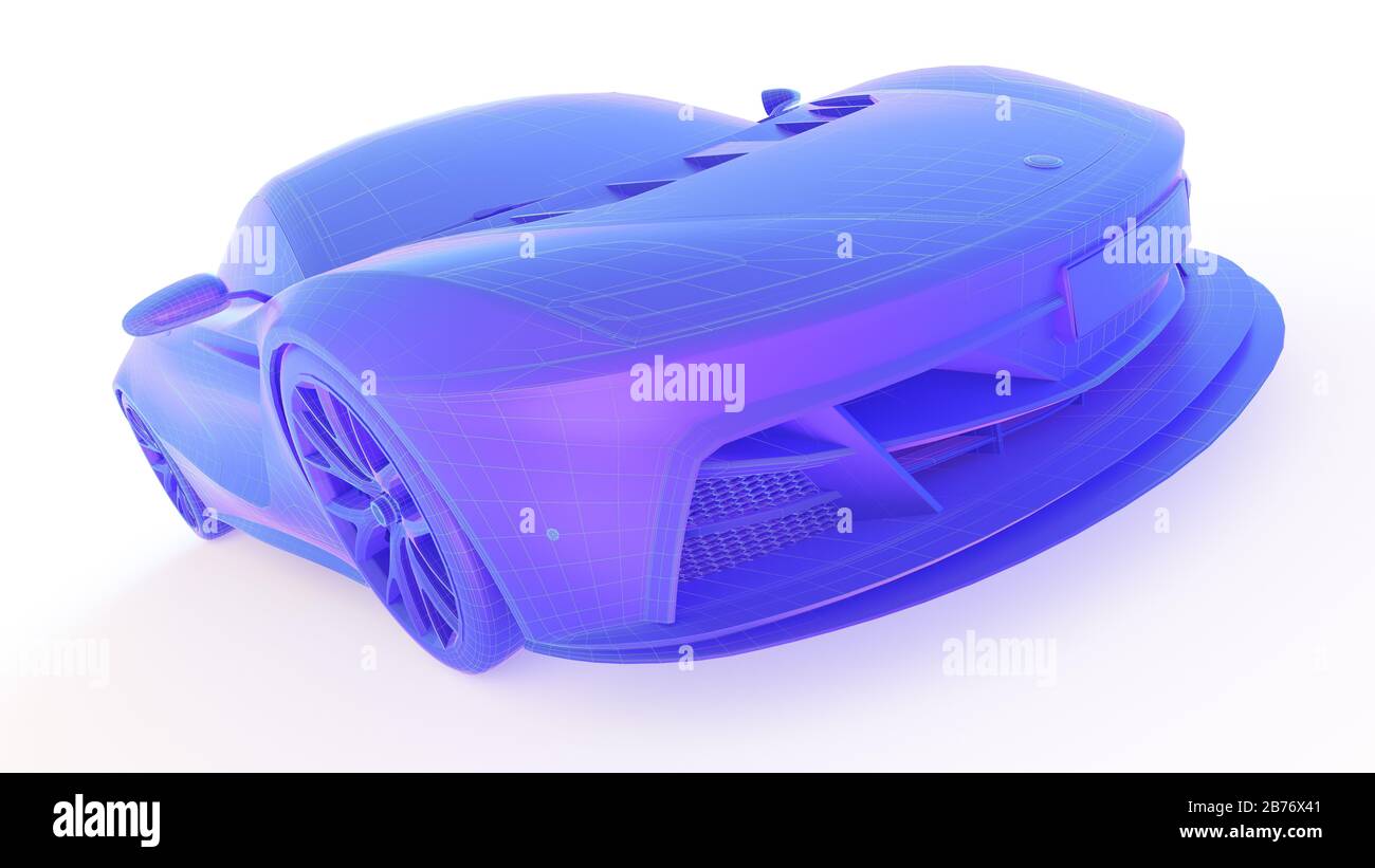 Sports car, computer illustration Stock Photo - Alamy