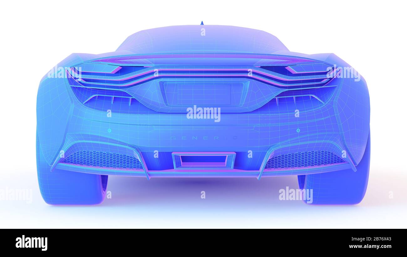Sports car, computer illustration Stock Photo - Alamy
