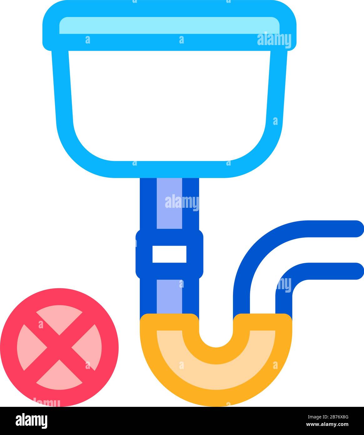 Broken Drain Tank Icon Vector Outline Illustration Stock Vector Image ...
