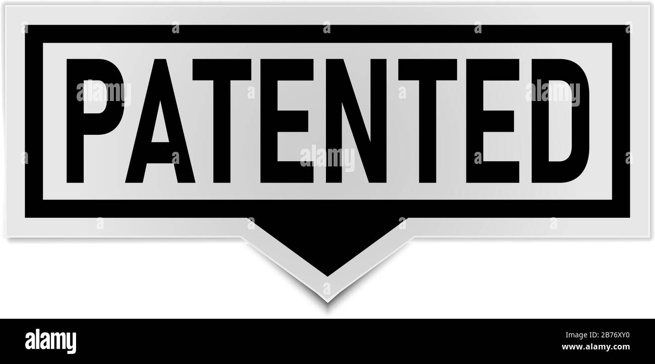 patented sign. patented rounded blacksticker. patented tag Stock Vector ...