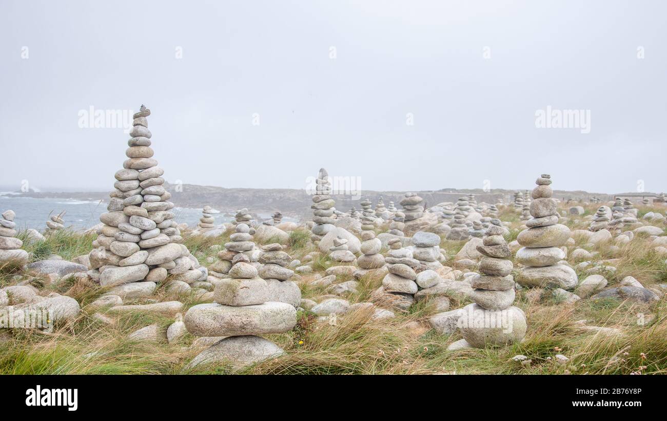 Breton stones and landscapes, Brittany coast, France Stock Photo - Alamy