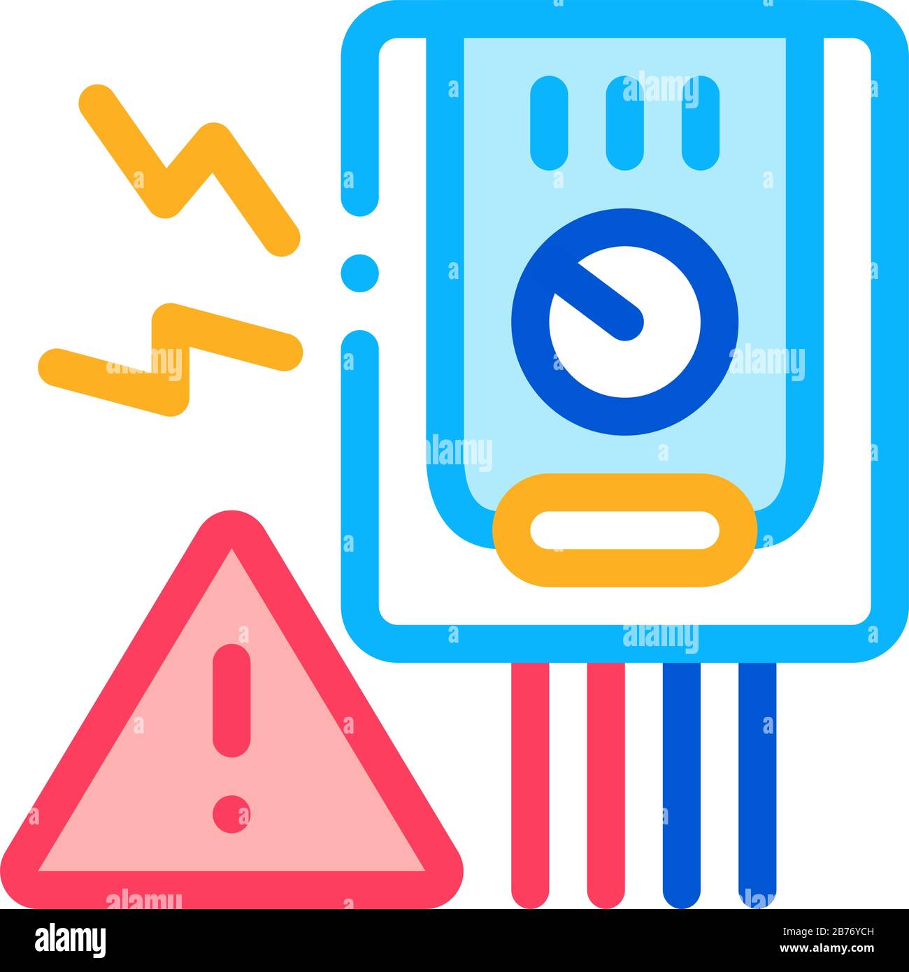 Short Circuit Icon Vector Outline Illustration Stock Vector Image & Art ...