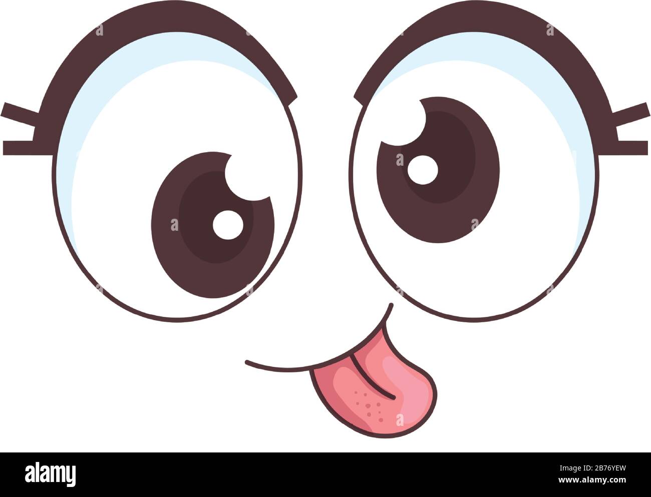 Funny Crazy Eyes Isolated Icon Stock Vector Image Art Alamy