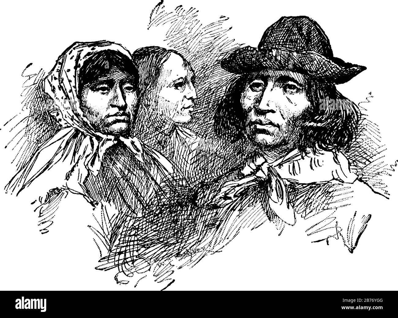 Cherokee Indian Line Art