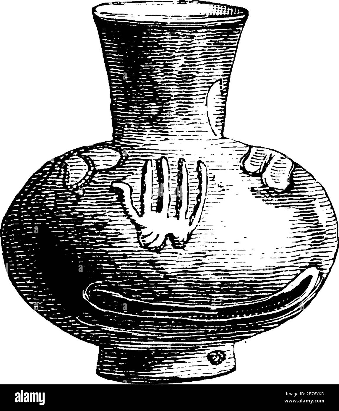 A water-cooler made by Native Americans. It shows three images of water ...
