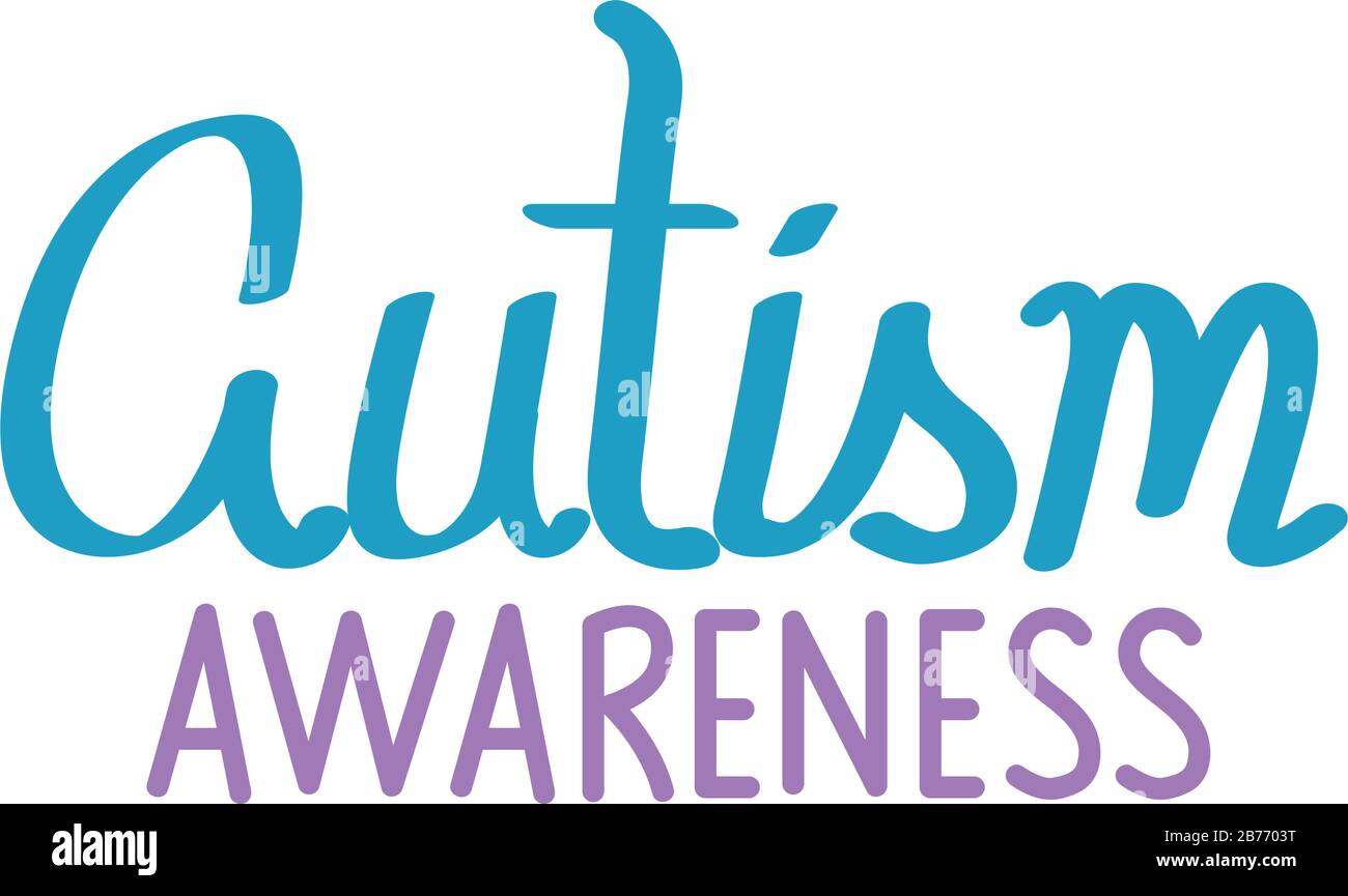lettering of autism day in white background Stock Vector Image & Art ...