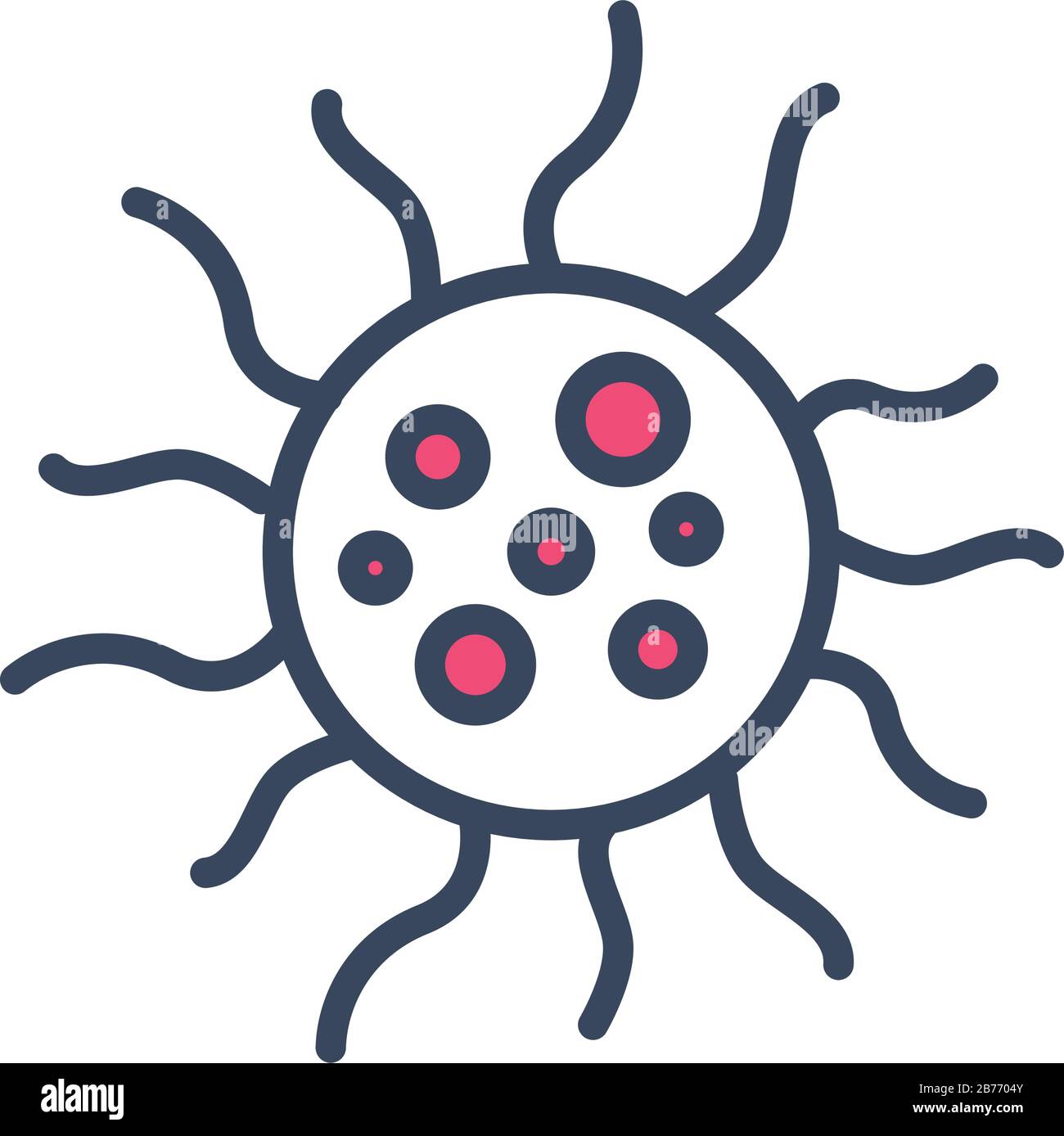 spore bacterium half line and color style icon Stock Vector Image & Art ...