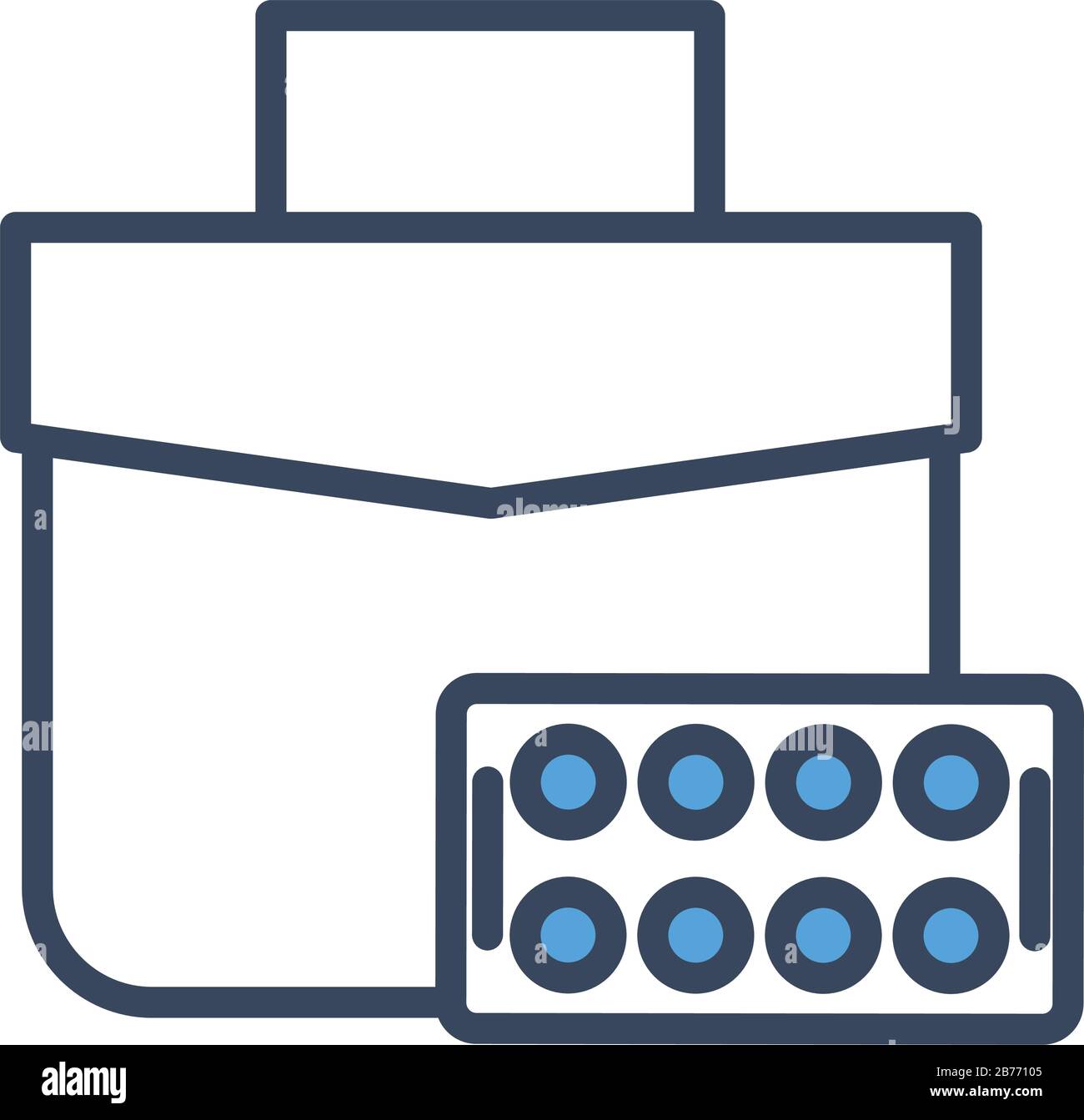 medicine drug kit half line and color style icon Stock Vector Image ...