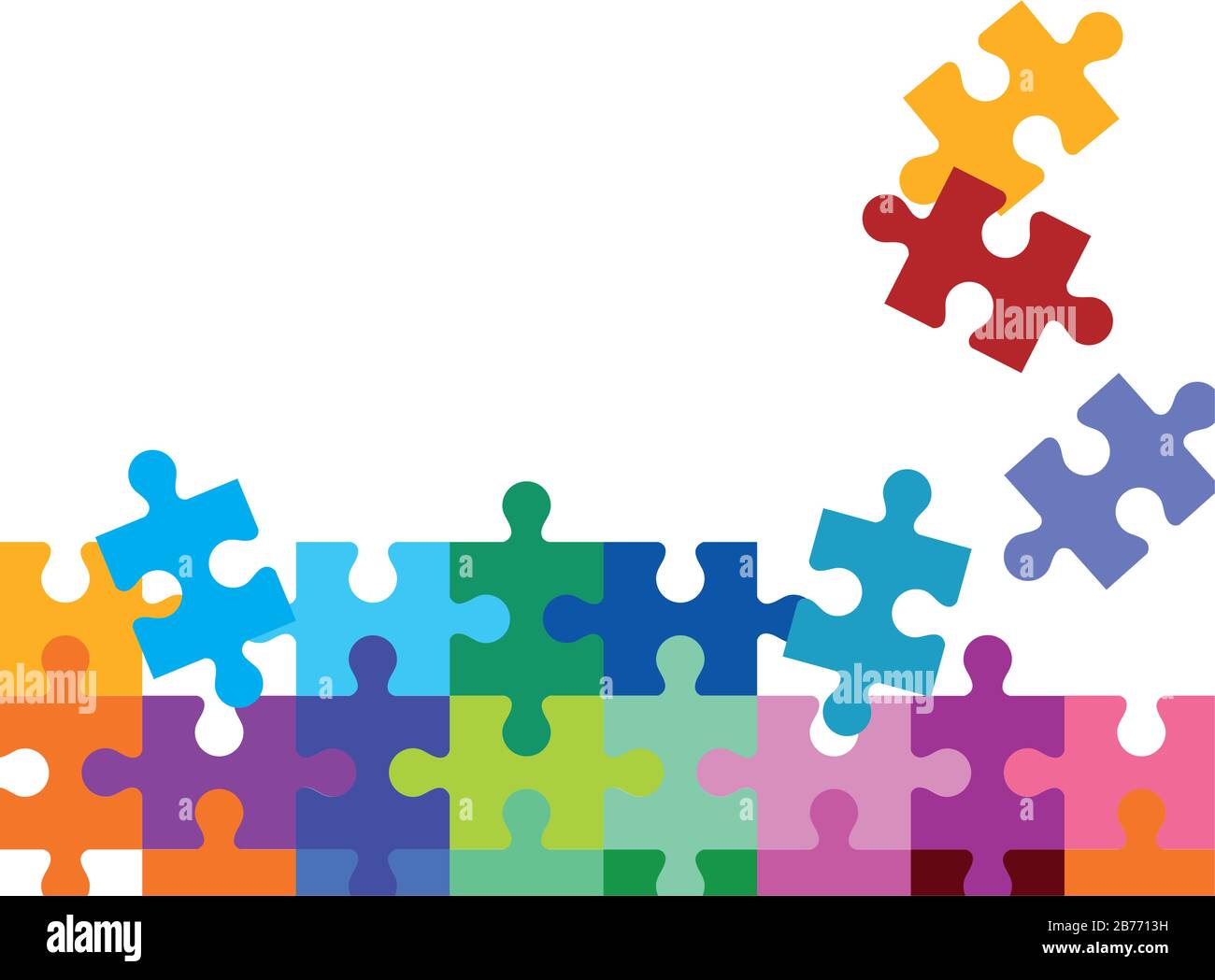 set of puzzle pieces icons Stock Vector Image & Art - Alamy
