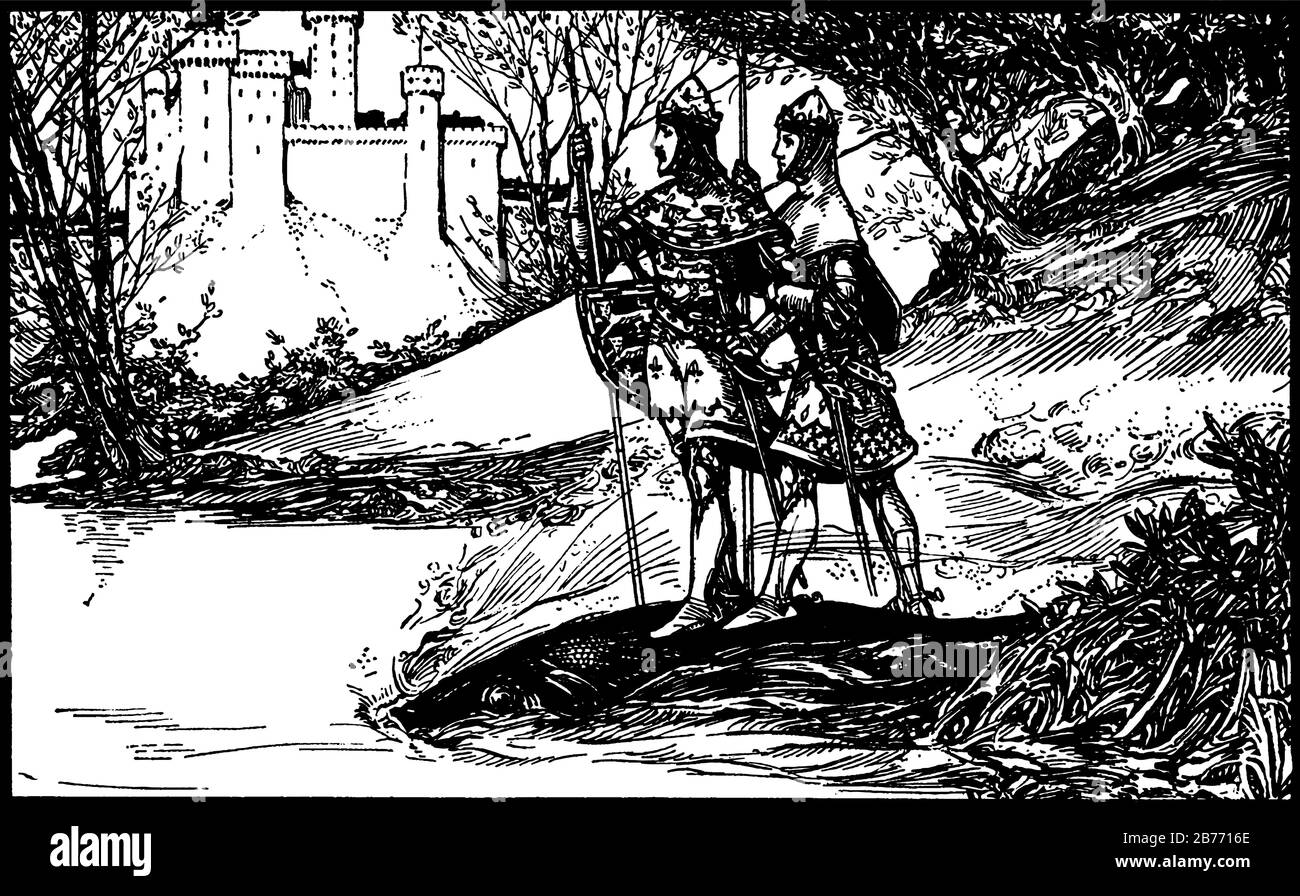 Two standing warriors Stock Vector Images - Alamy