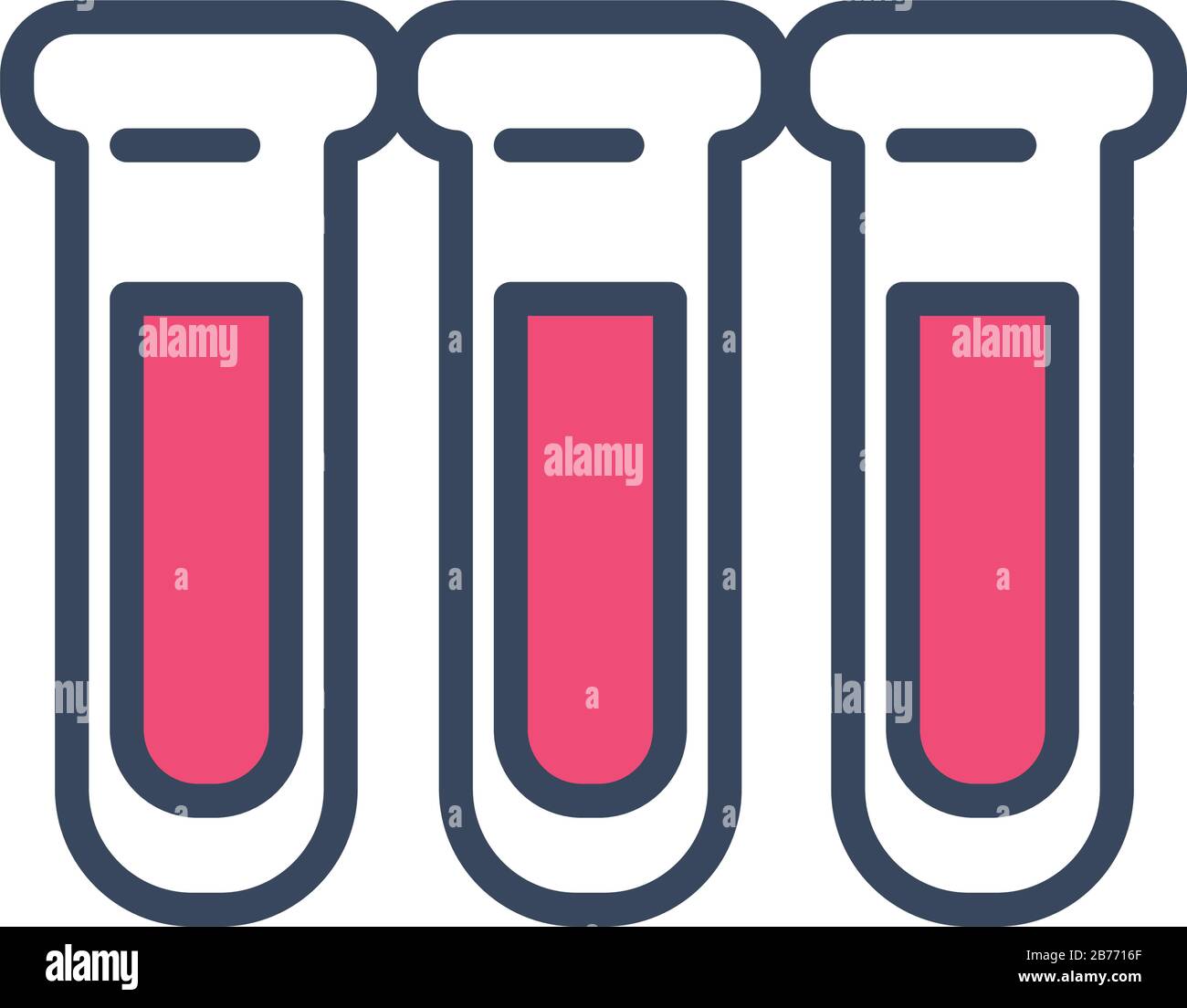 medical tubes test laboratory half line and color style Stock Vector ...