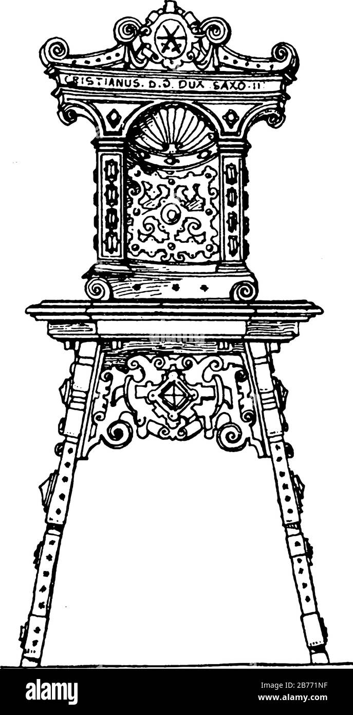 A typical representation of the German chair that was decorated with ...