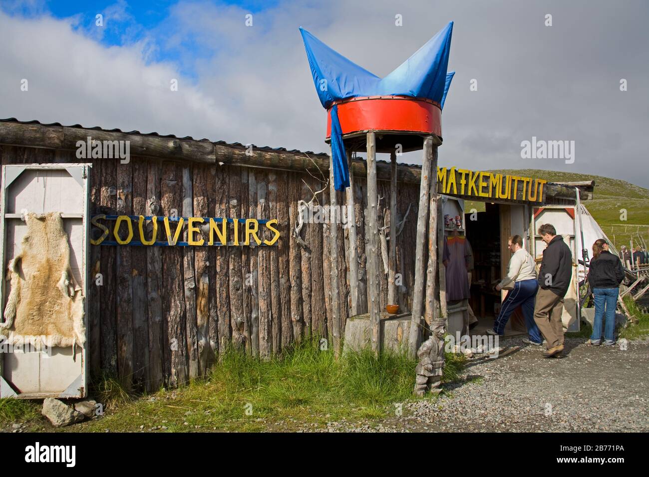 Sami Native Craft Store, Mageroya Island, Finnmark Region, Arctic Ocean ...