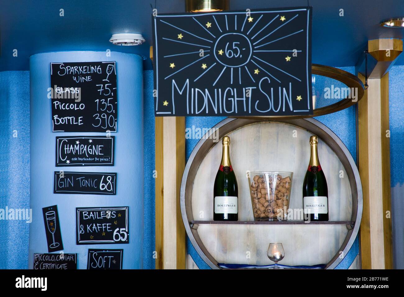 Grotten Bar in North Cape Hall, Honningsvag Port, Mageroya Island ...