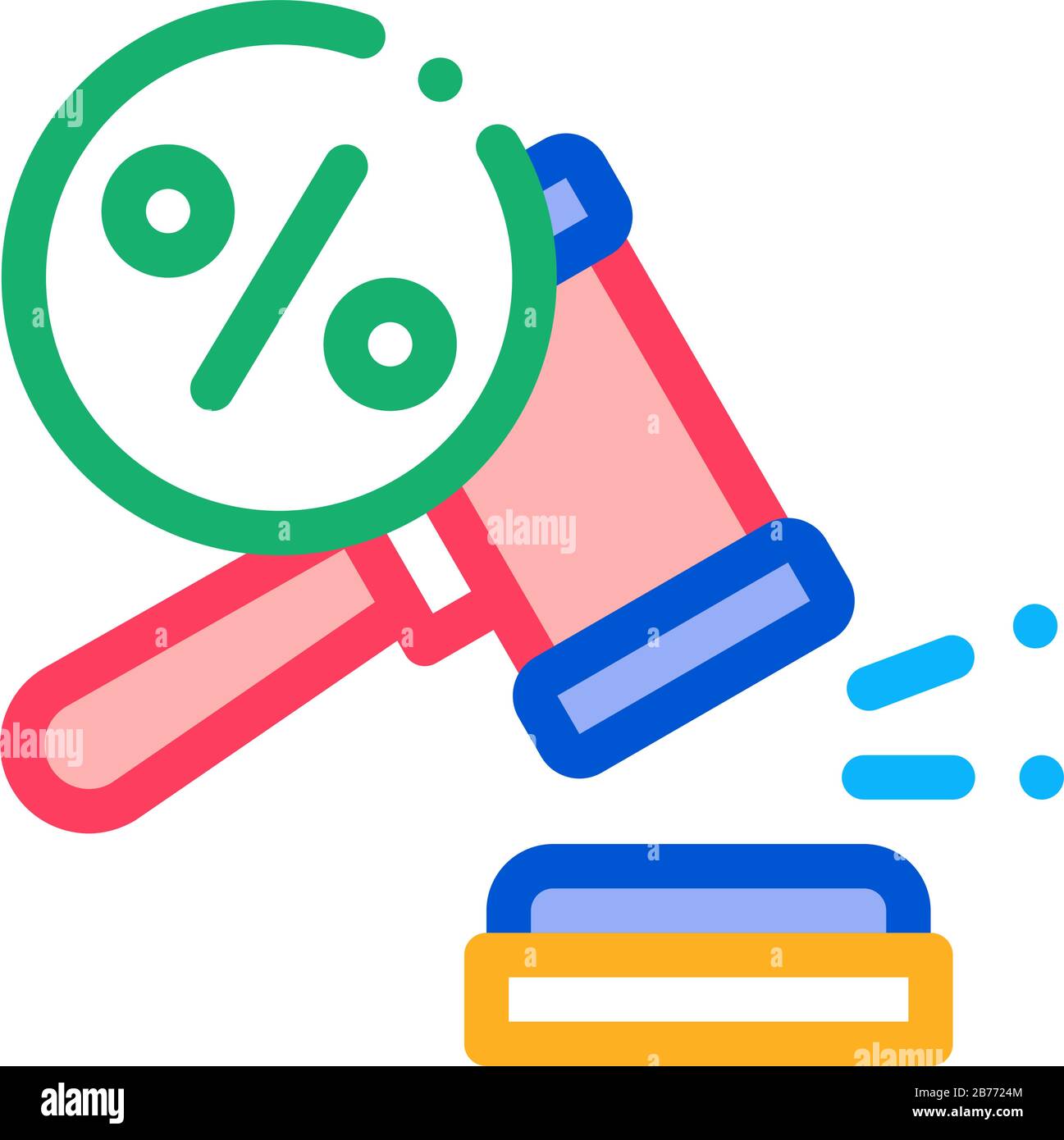 Court Hammer Icon Vector Outline Illustration Stock Vector Image & Art ...